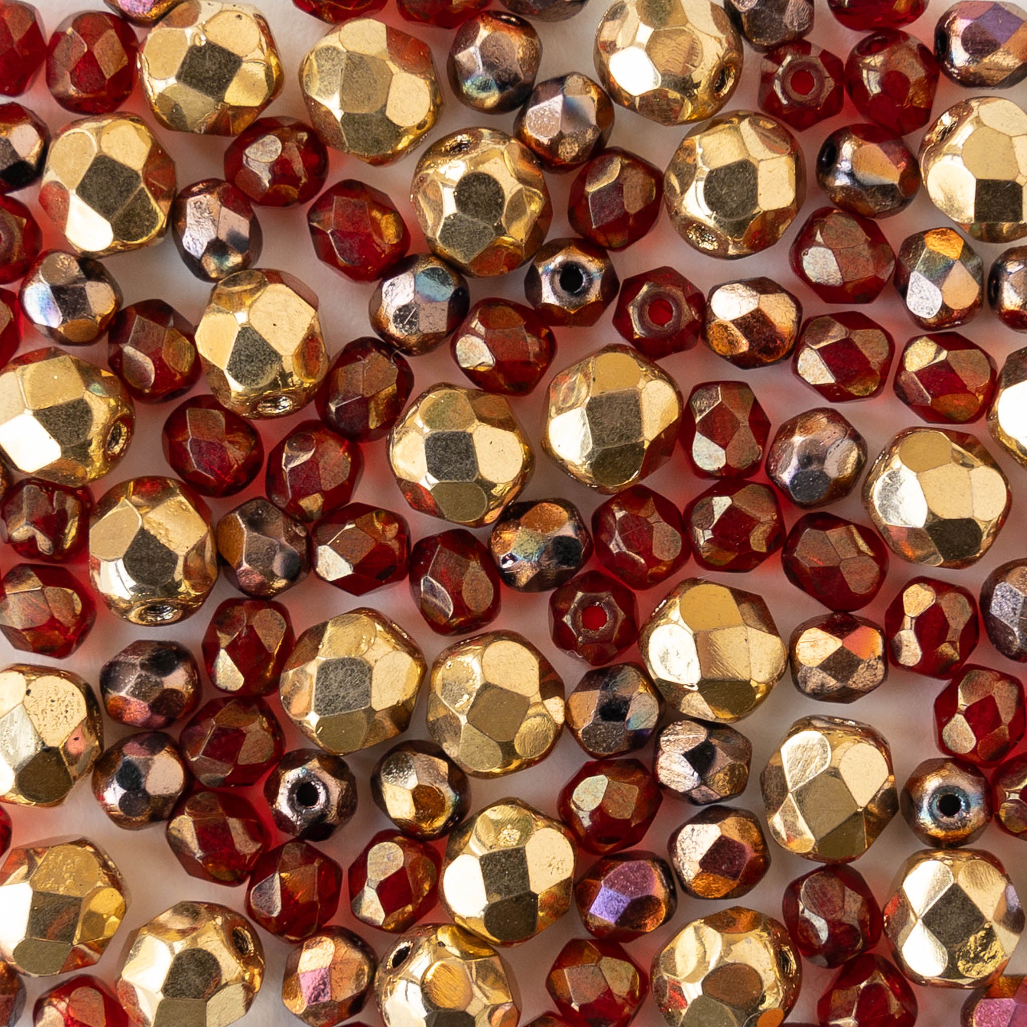 Faceted Round Glass Beads for Jewelry Making & Crafting – funkyprettybeads