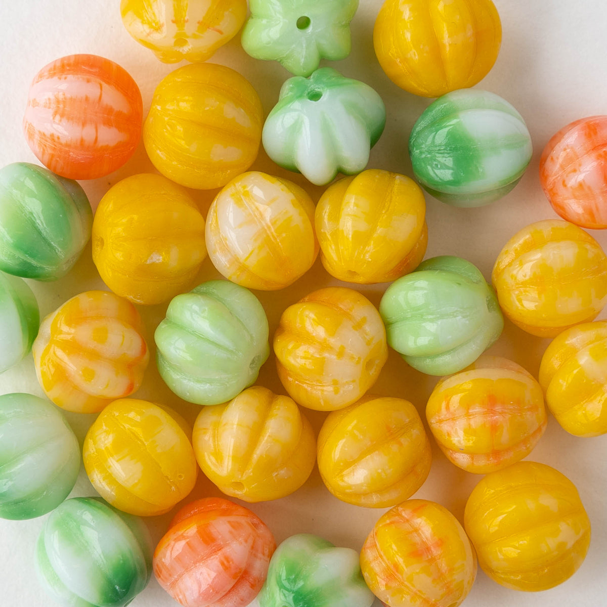 10mm Melon Bead - Fruity Mix - 20 Beads – funkyprettybeads