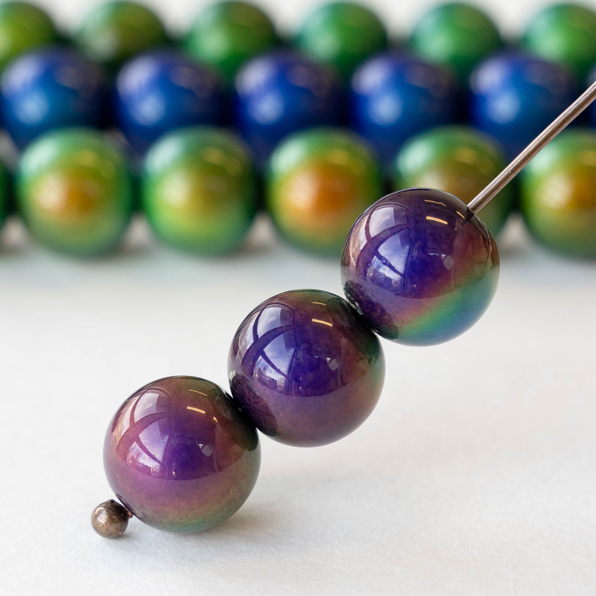 12mm Round Color Changing Mood Beads -6 or 18 Beads – funkyprettybeads