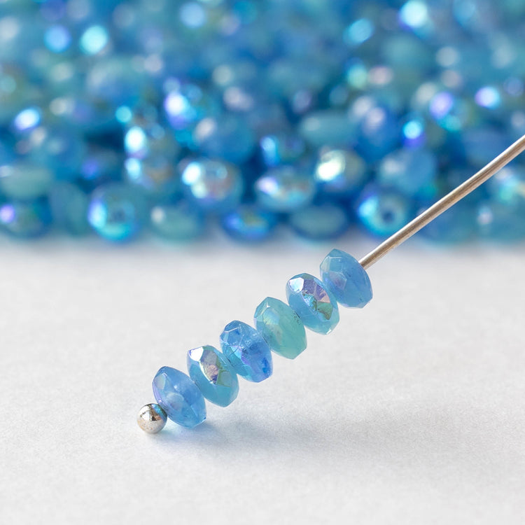 Rondelle Beads | Smooth & Faceted Glass Rondelle Beads – funkyprettybeads