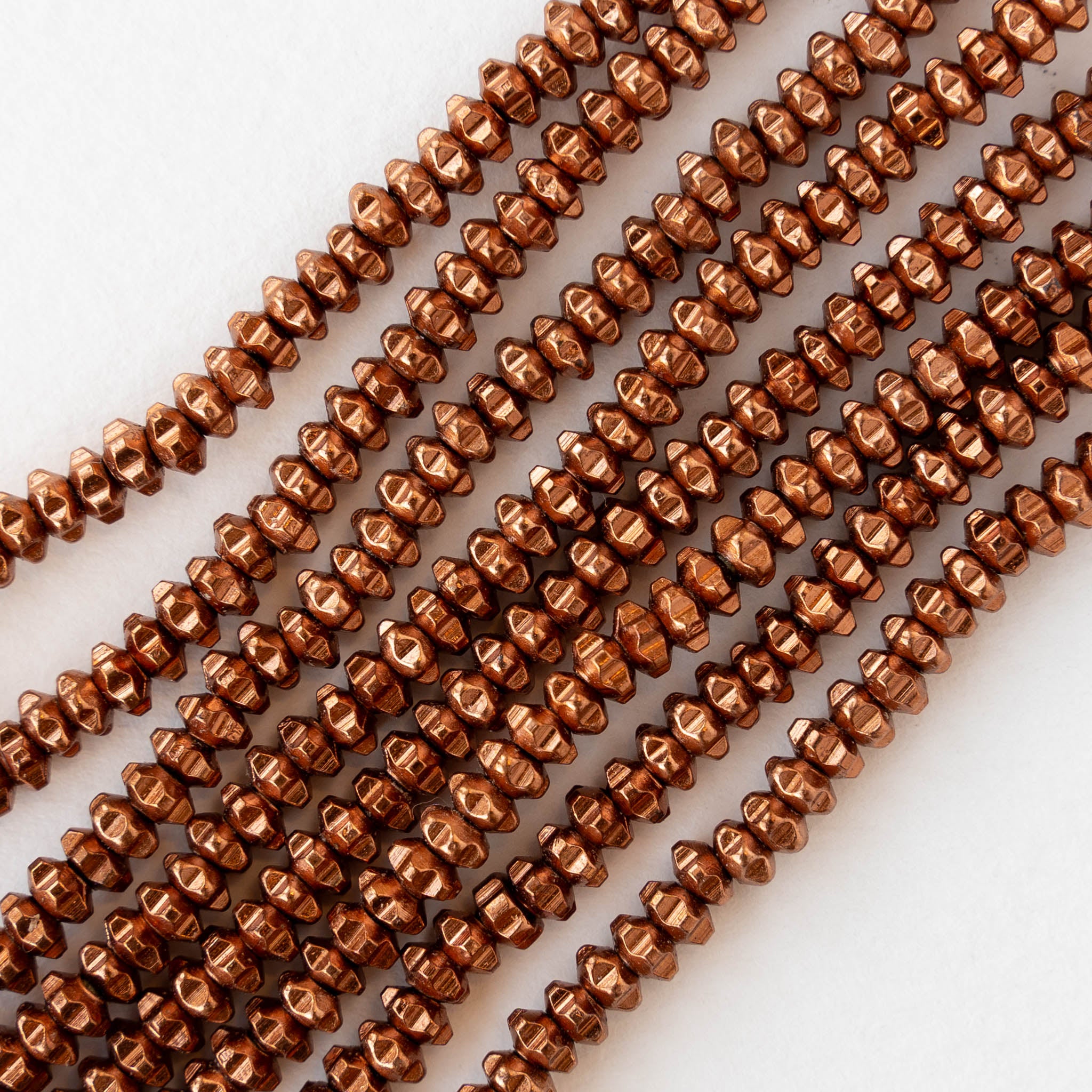 4mm Metal Gear Spacer Beads - Antique Copper - 50 Beads – funkyprettybeads