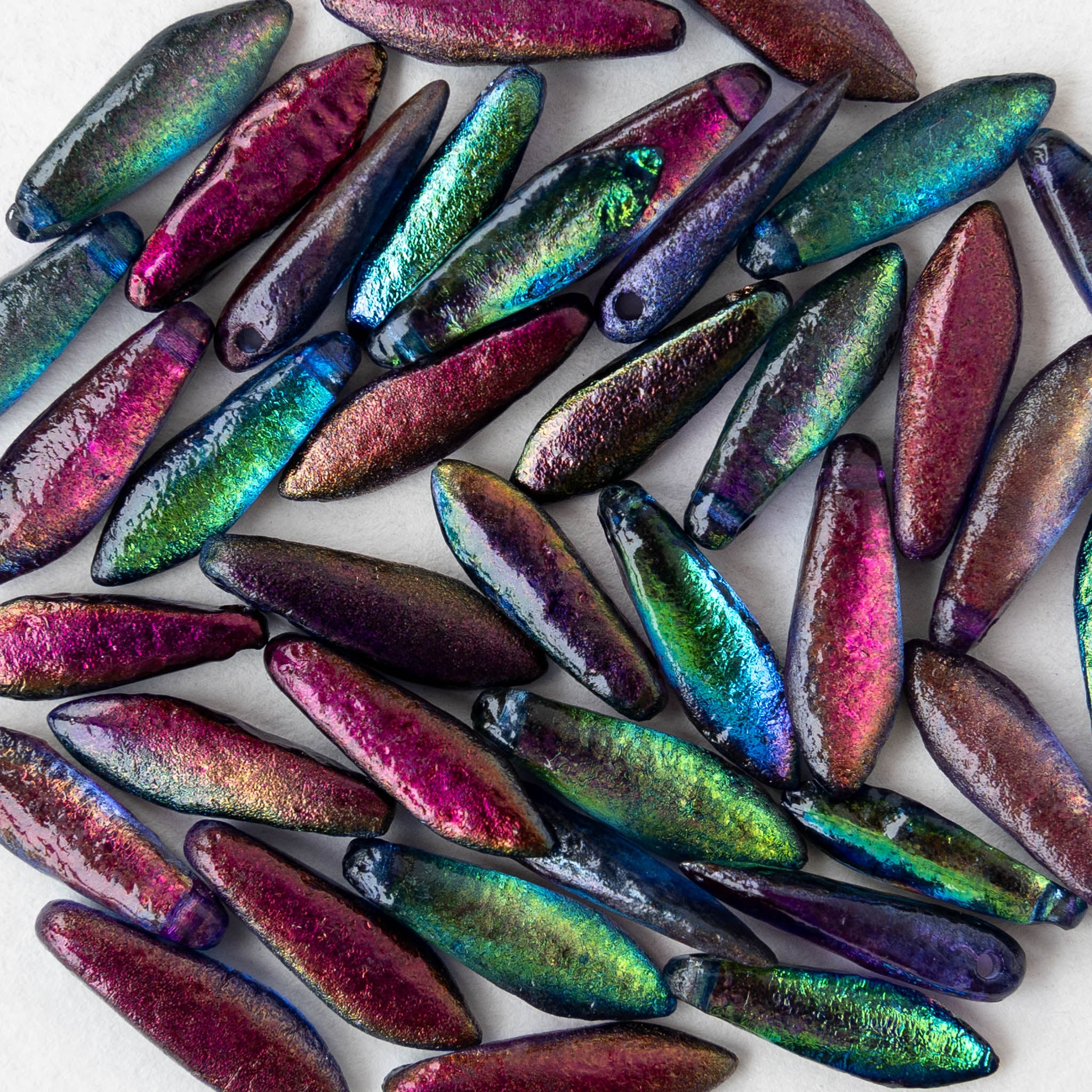 Glass Dagger Beads for Jewelry Making – funkyprettybeads