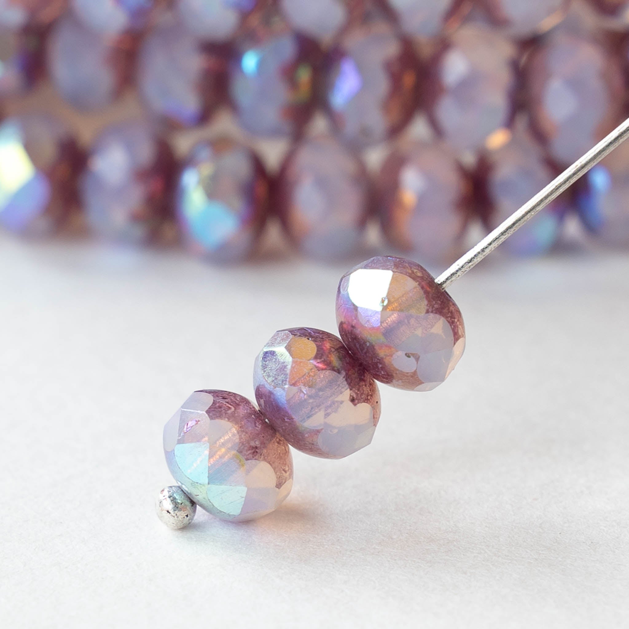 Rondelle Beads | Smooth & Faceted Glass Rondelle Beads – funkyprettybeads