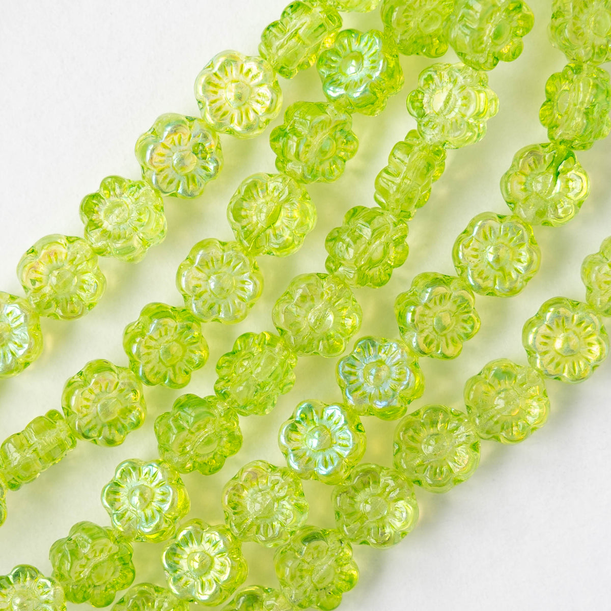 9mm Glass Flower Beads From the Czech Republic – funkyprettybeads