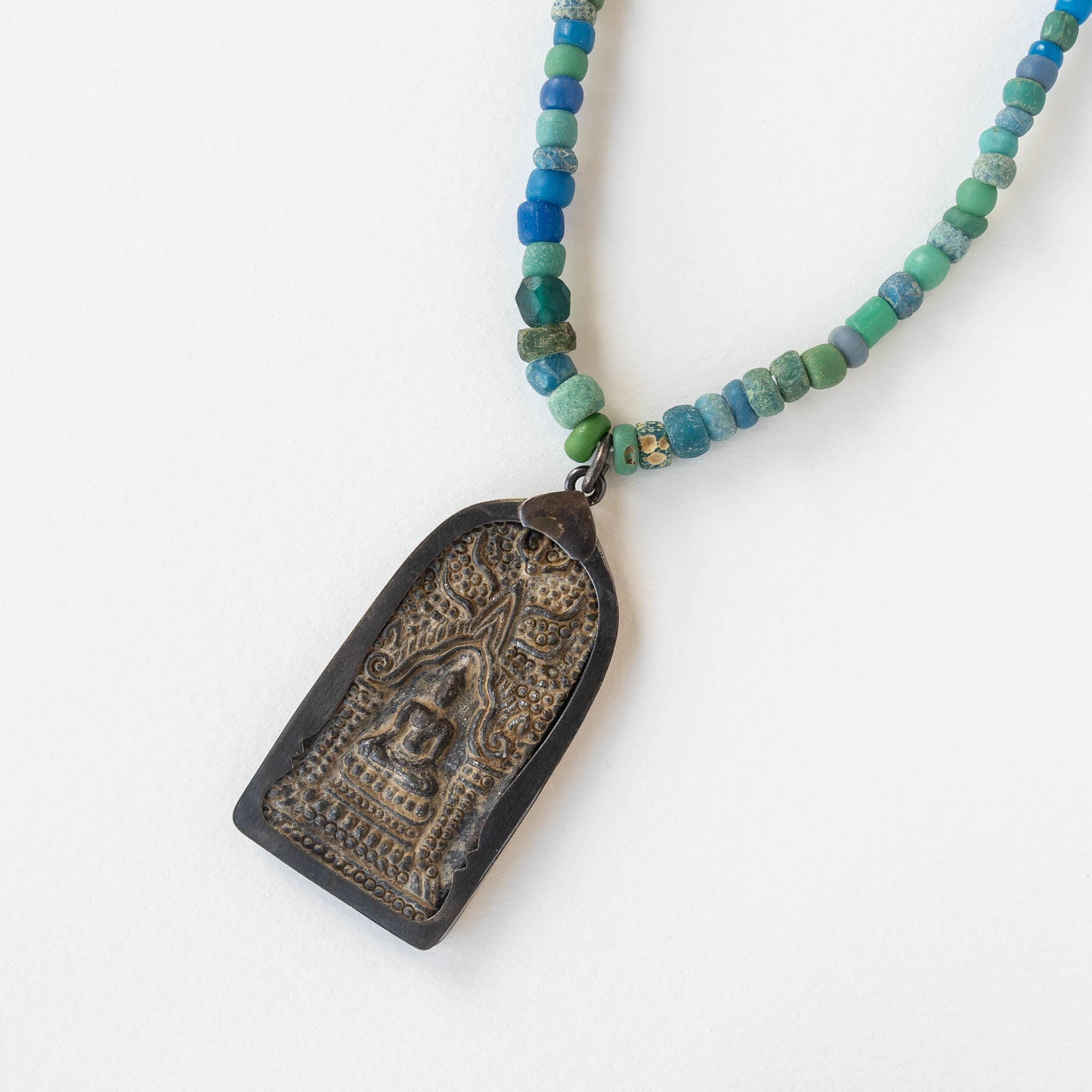 Ancient Djenne Glass Trade Beads - Turquoise Greens - 24 inch Strands ...