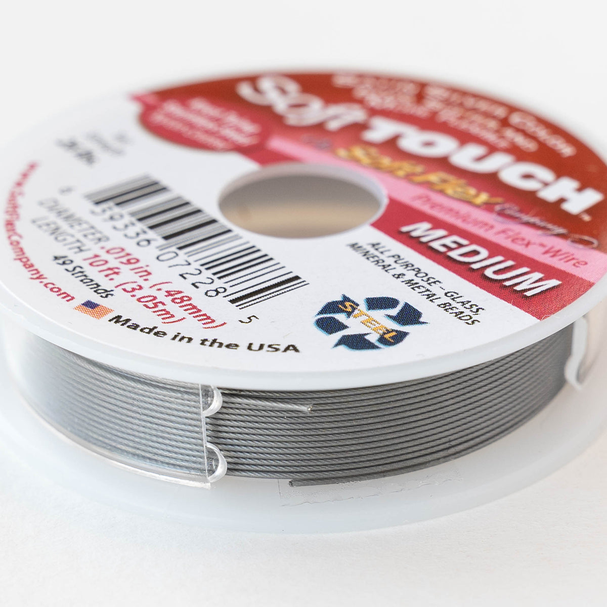 Beading Wire - .019 - Medium - Satin Silver - 10 Feet – funkyprettybeads