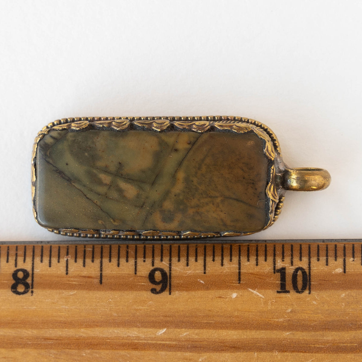 47mm Rectangle Jasper Pendant - 1 piece – funkyprettybeads