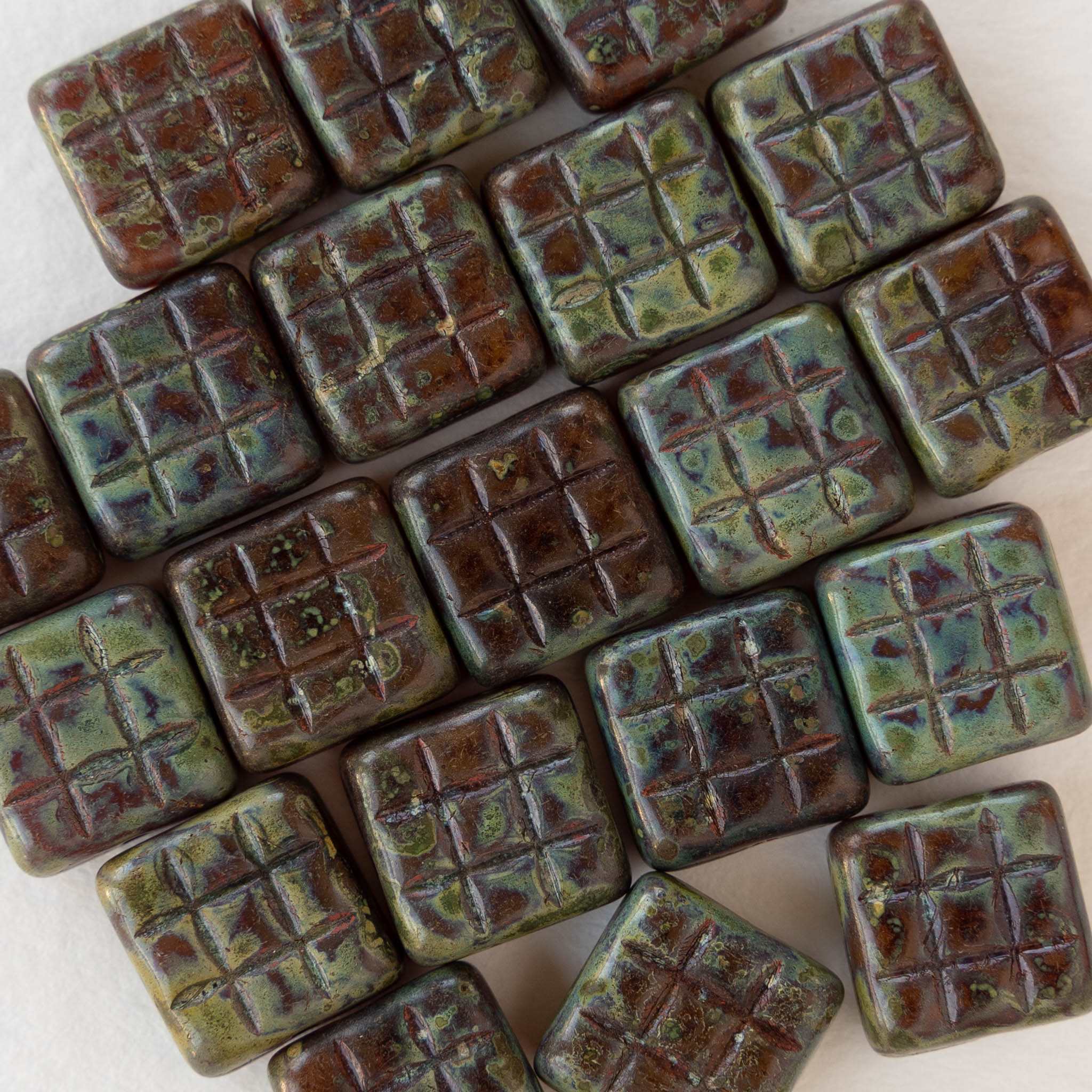 Tile Beads | Czech Glass Beads for Jewelry Making – funkyprettybeads