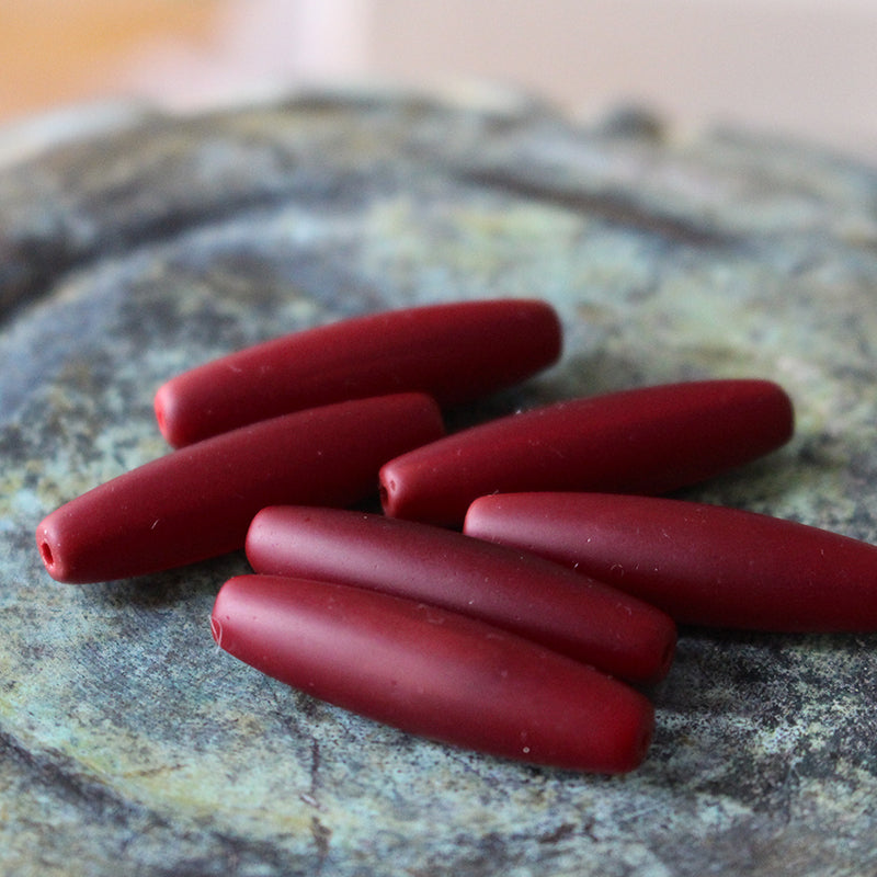 30mm Glass Tapered Tube Beads from the Czech Republic – funkyprettybeads